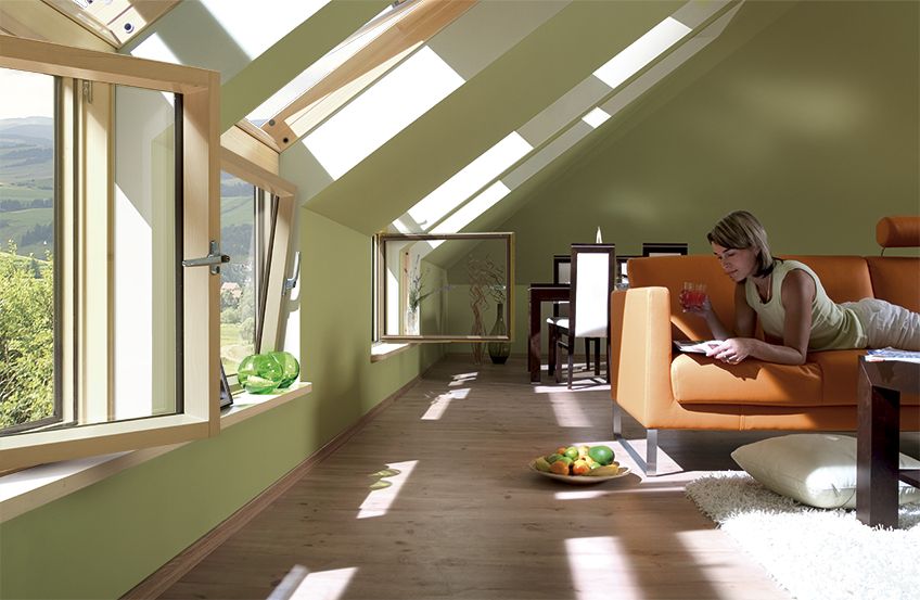 L-shaped windows are designed to be installed where the roof meets a ...